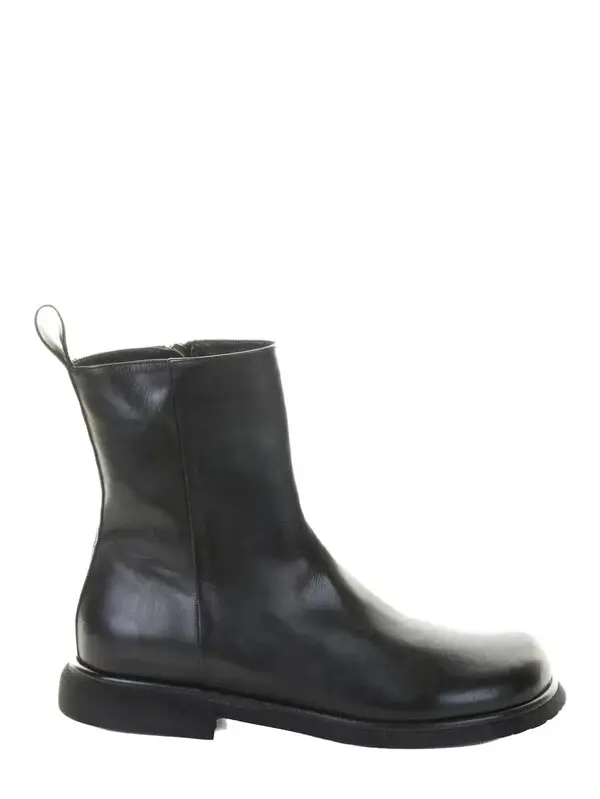 LAURA B Leather Boots - Black