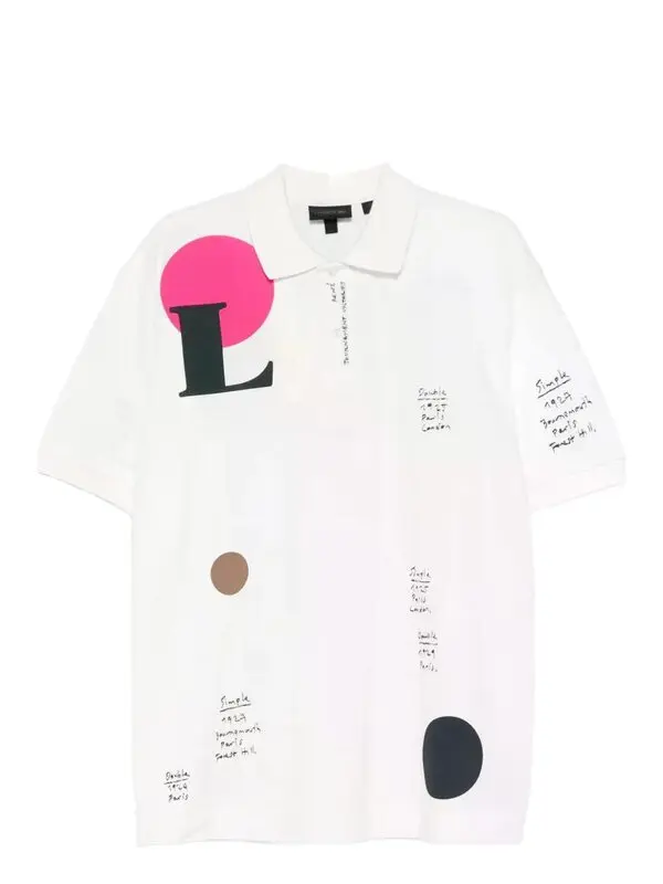 Lacoste Graphic-print Polo Shirt - White