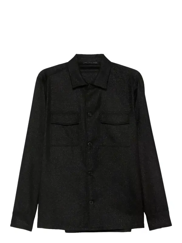 LOW BRAND Long-sleeved Shirt Jacket - Black