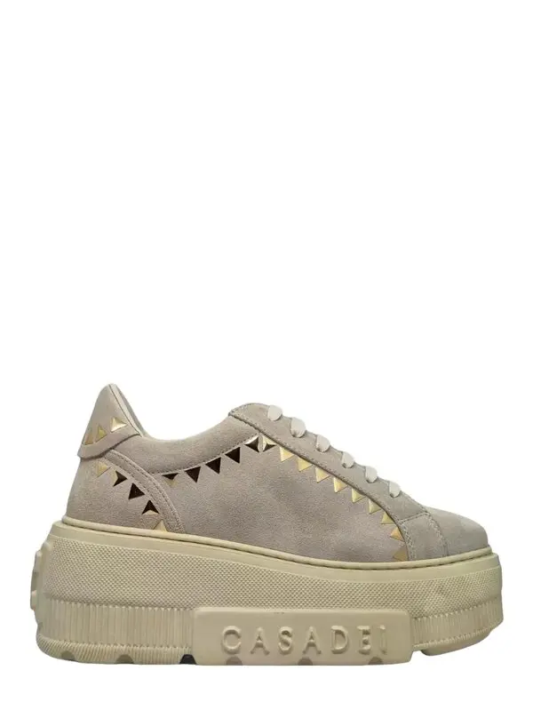 Casadei Nexus Studded Platform Sneakers - Neutrals