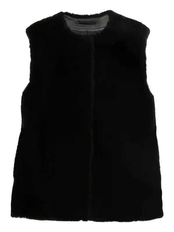 TOTEME Shearling Vest - Black