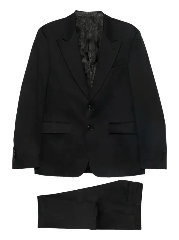 Etro Cotton Single-breasted Suit - Black