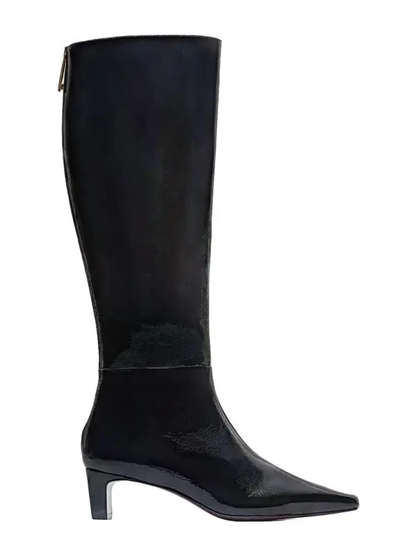 Bernardo Eton 50mm Patent-leather Zip Boots - Black