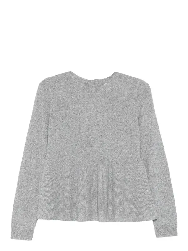 Ba&sh Knitted Peplum Top - Grey