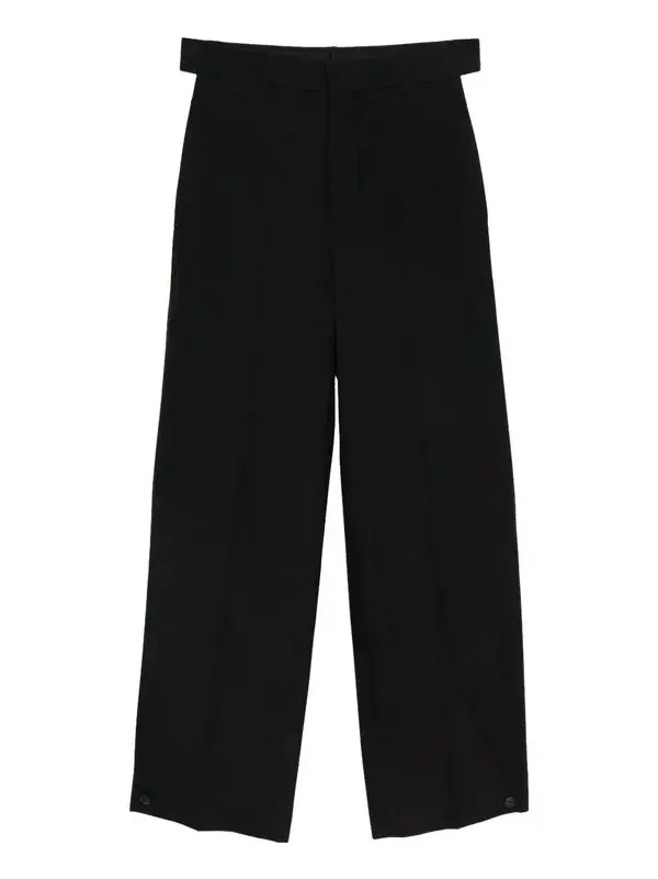 QASIMI Side-stripe Trousers - Black