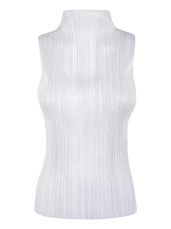 Issey Miyake Basics Pleated Top - Grey