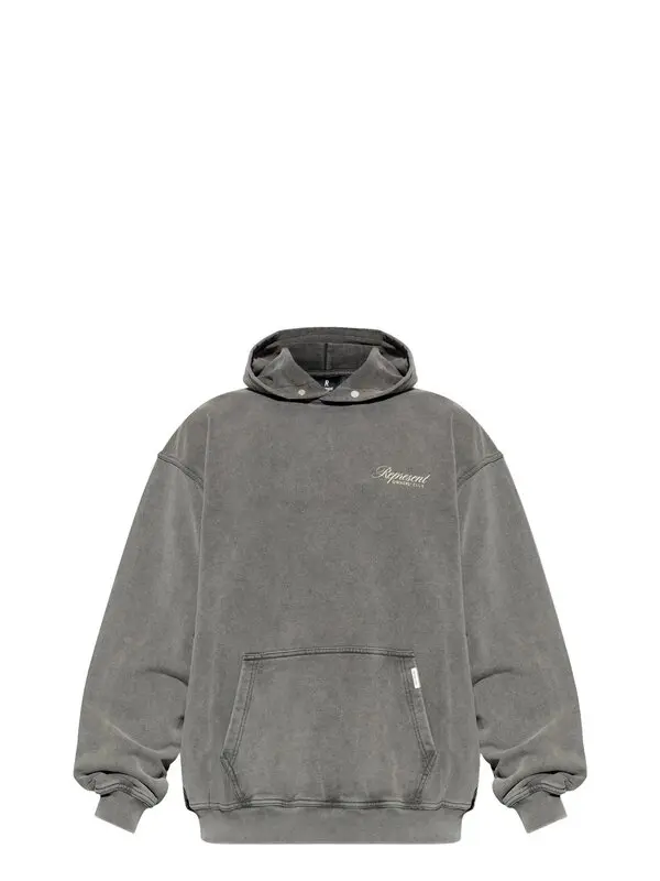 REPRESENT Oversized Hoodie With Back Print - Grey