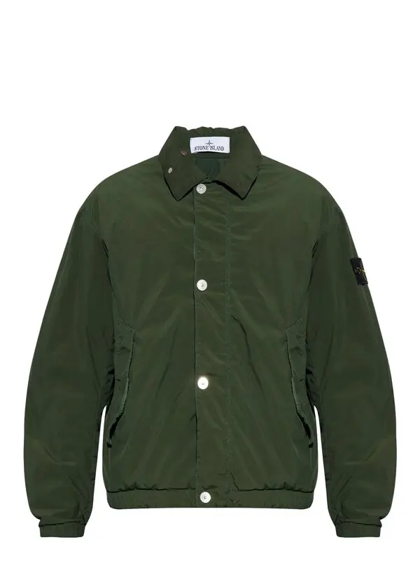 Stone Island Logo Patch Jacket - Green