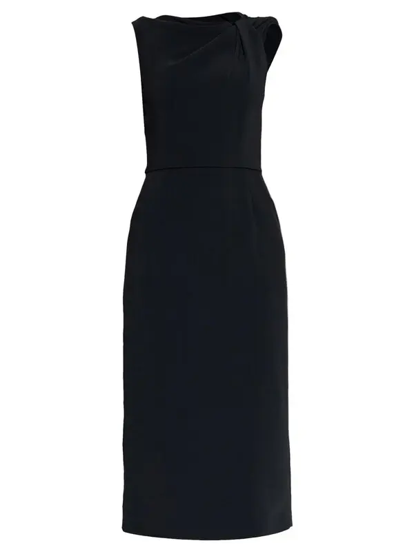 Givenchy Draped Midi Dress - Black