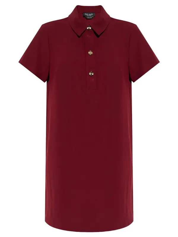 Kate Spade New York Collared Mini Dress - Burgundy