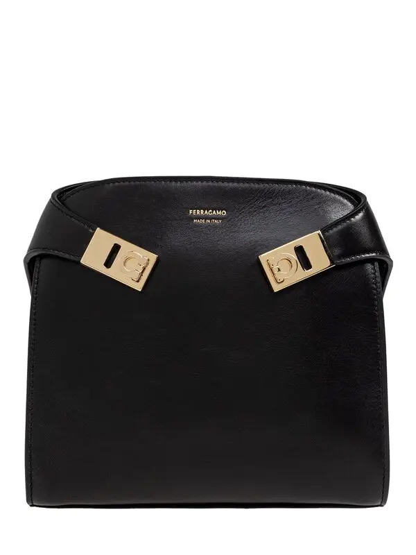 FERRAGAMO Hug Mini Shoulder Bag - Black