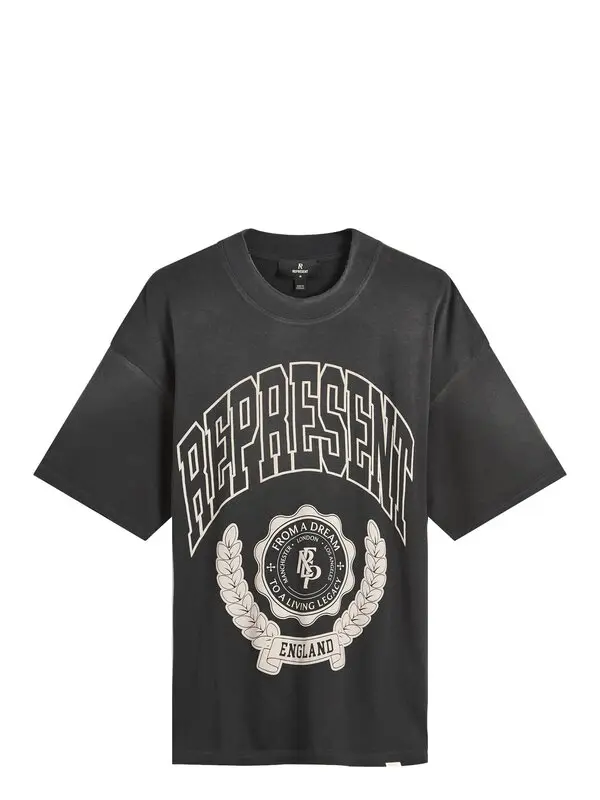 REPRESENT Legacy Crest T-shirt - Stained Black