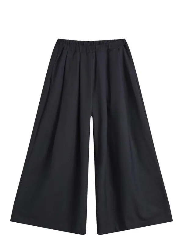 BASERANGE Avi Silk Wool Trousers - Dama Navy
