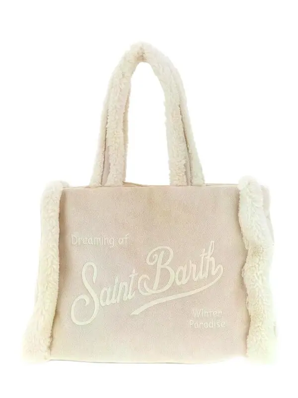 MC2 SAINT BARTH Colette Shearling Tote Bag - Neutrals