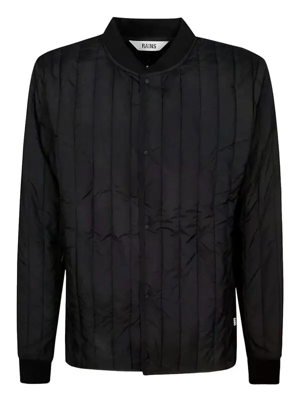Rains Quilted Bomber Jacket - Black