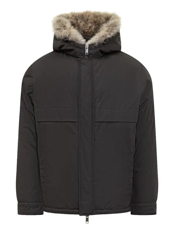 YVES SALOMON Parka With Fur-trimmed Hood - Black