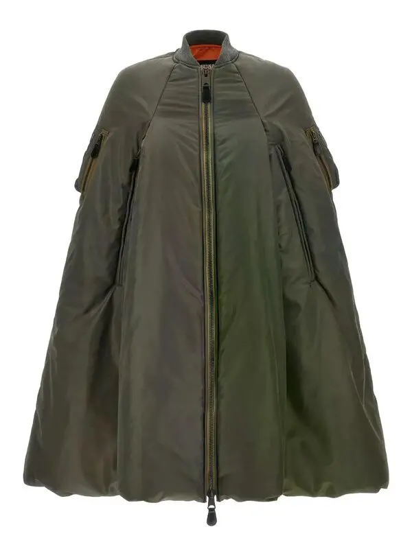 Junya Watanabe Padded Bomber Cape - Green