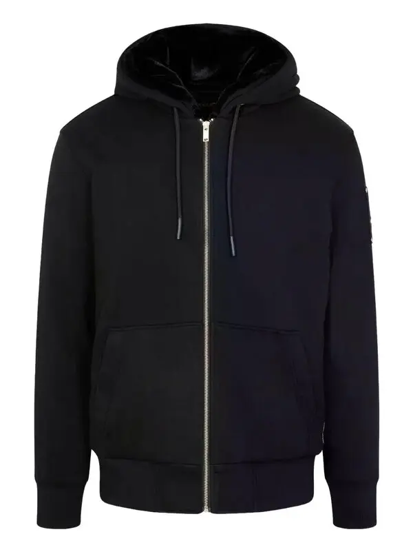 Moose Knuckles Hooded Zip-up Jacket - Black