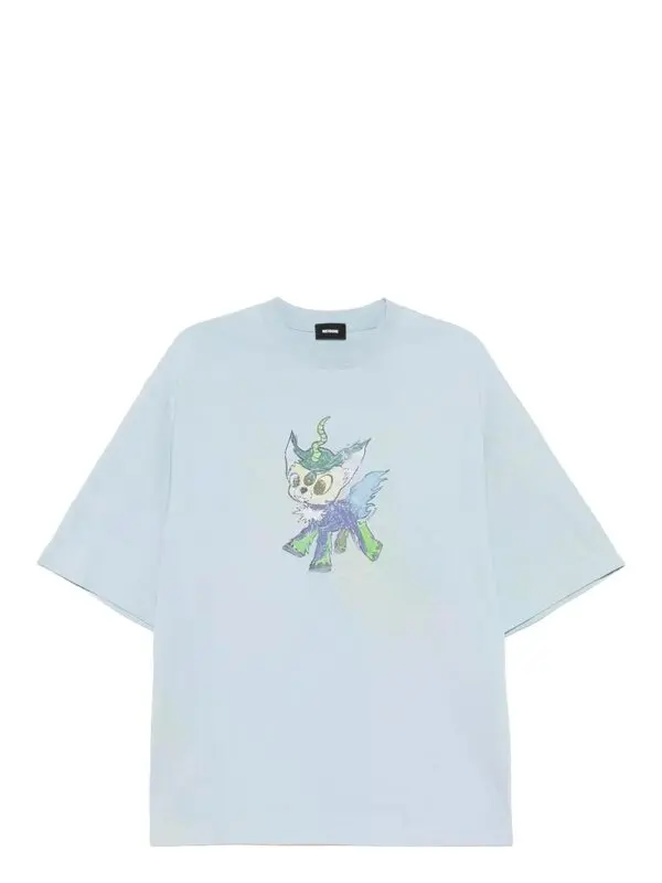 We11Done Monster Drawing T-shirt - Blue