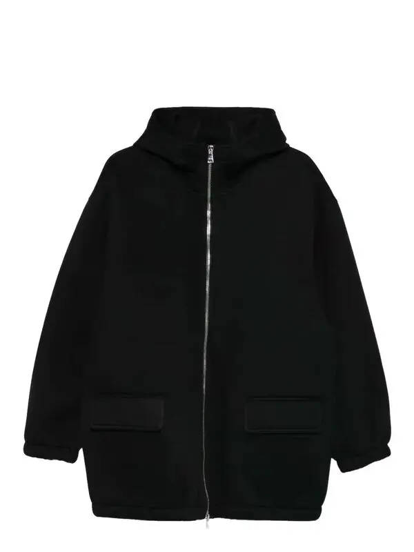 Plan C Hooded Zip-up Jacket - Black