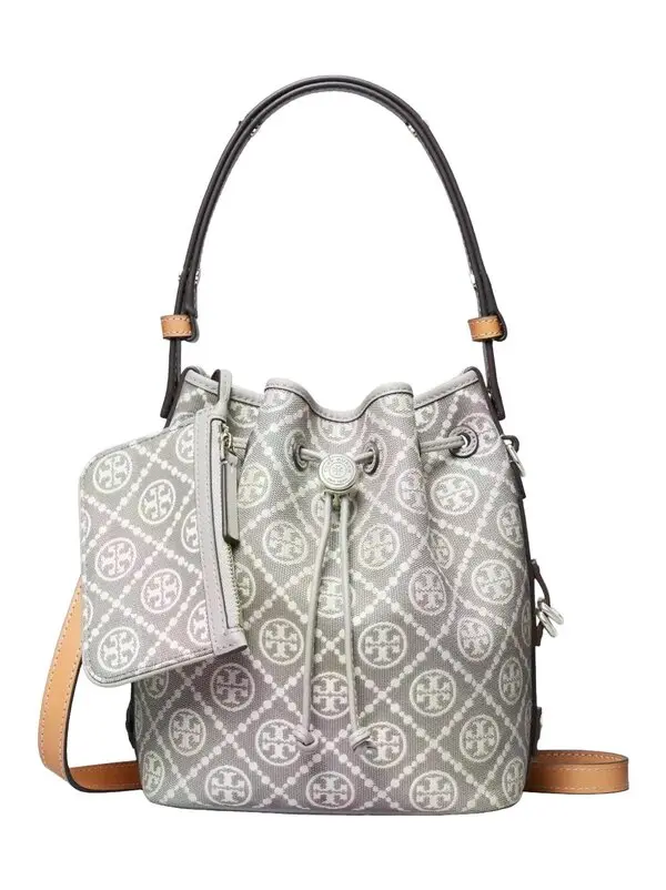 Tory Burch Monogram Bucket Bag - Grey