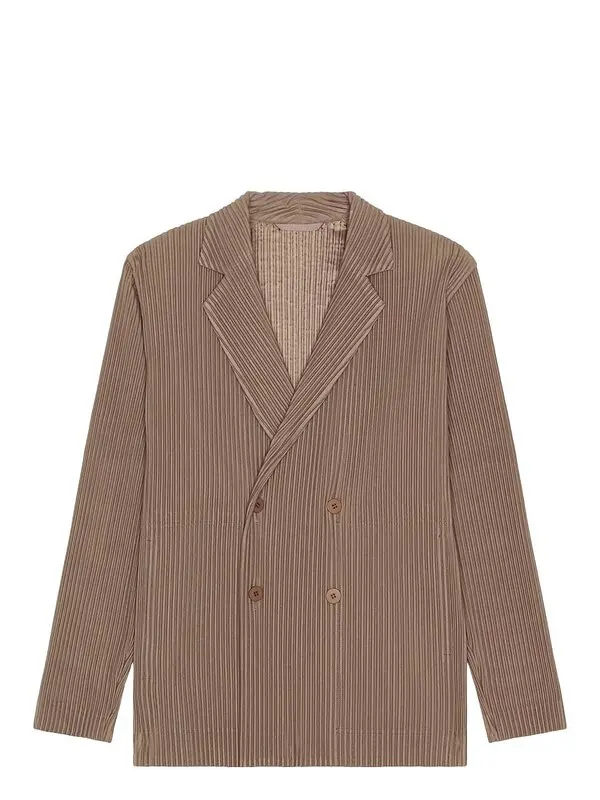 Issey Miyake Tailored Pleats Blazer In Grey - Riverside Gray