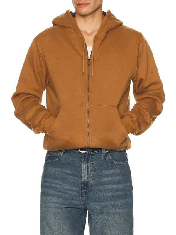 Dickies Full Zip Thermal Lined Fleece - Brown Duck