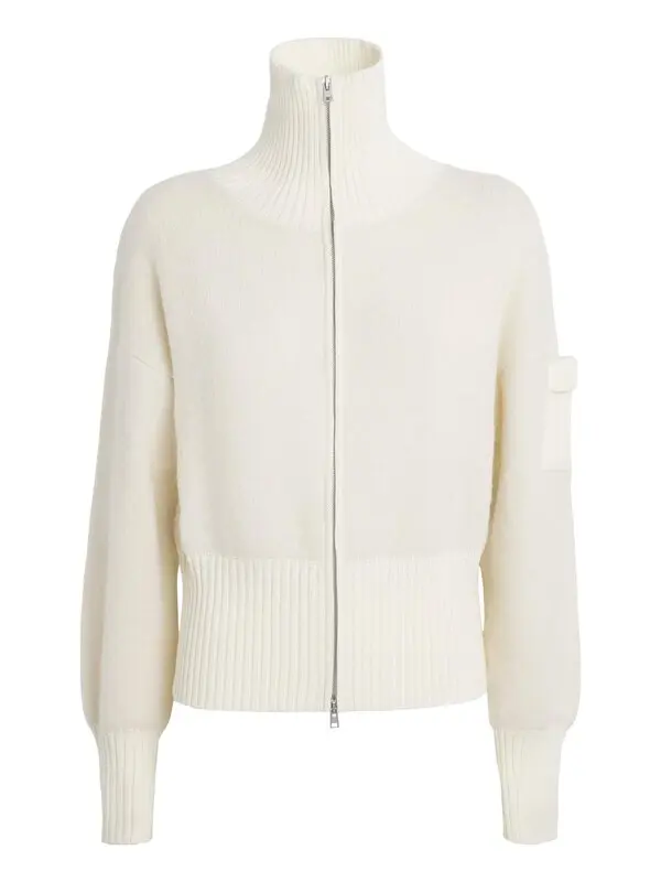 Canada Goose Alpaca-blend Zip-up Cardigan - Ivory