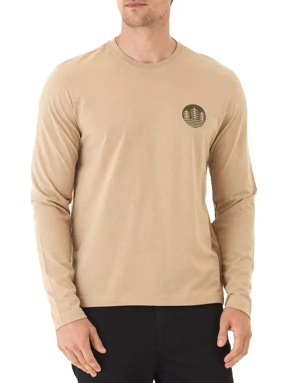 THREADS 4 THOUGHT Triple Tree Soft Wash Cotton Blend Graphic Long Sleeve T-shirt - Sandstone