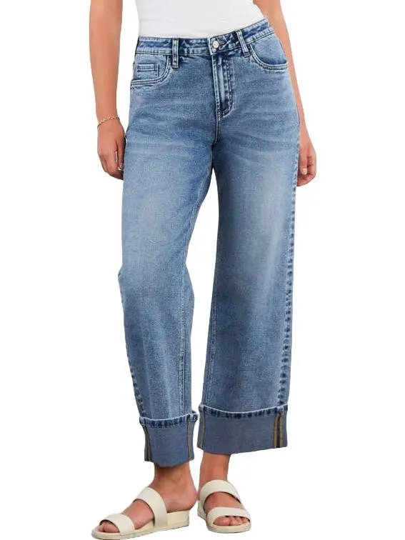 HINT OF BLU High-waist Wide-leg Jeans - Star Blue