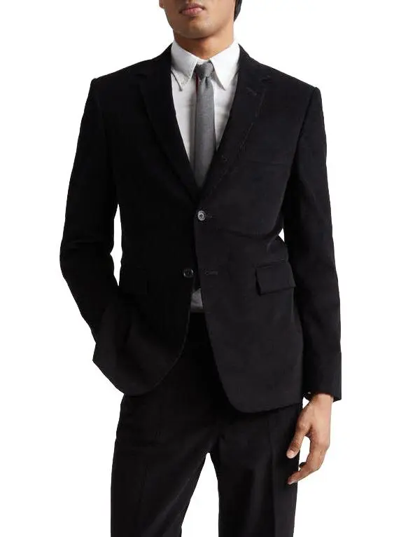 Thom Browne Fit Classic Corduroy Sport Coat - Black