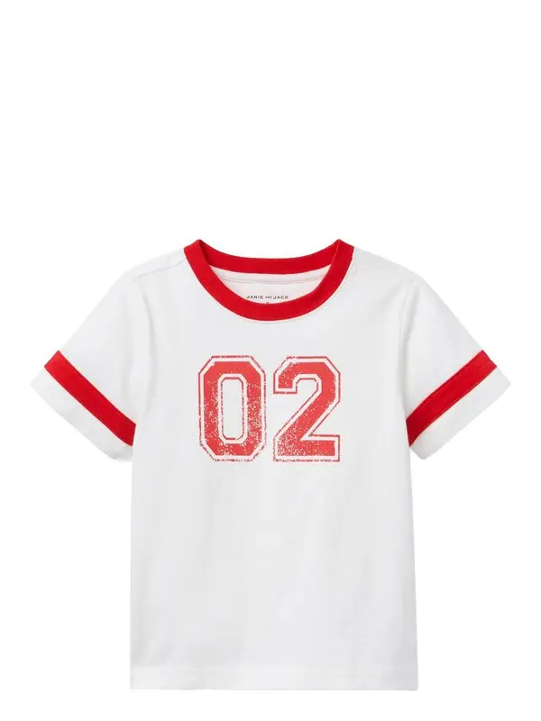 Janie And Jack The Athletic Tee - Ivory