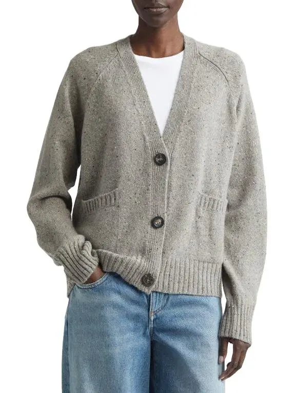Johnstons Of Elgin Relaxed Fit Belted Donegal Cashmere Cardigan - Peregrine Donegal