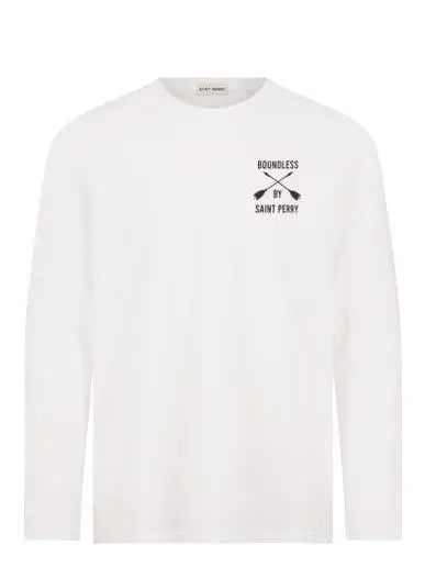 SAINT PERRY Long Sleeve Crewneck T-shirt - White