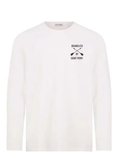 SAINT PERRY Long Sleeve Crewneck T-shirt - White