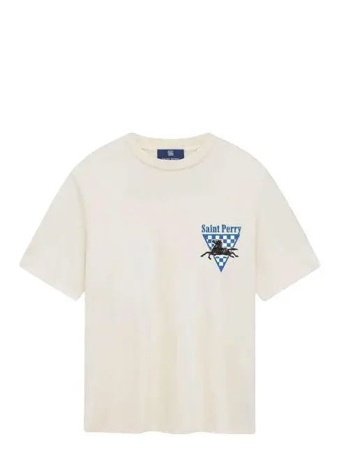 SAINT PERRY Horse Power Ferrari Tee - Off-white