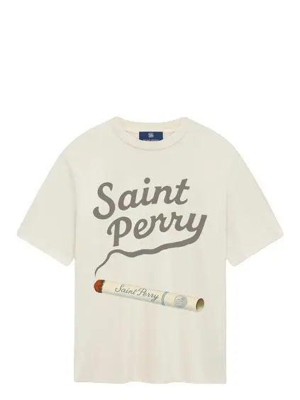 SAINT PERRY Oversized Crewneck T-shirt - White