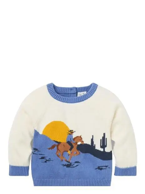 Janie And Jack Baby Cowboy Sweater - Blue