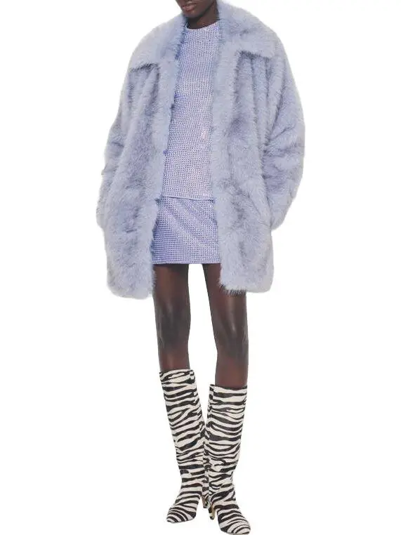 AS By DF Billie Faux Fur Jacket - Celestial Blue