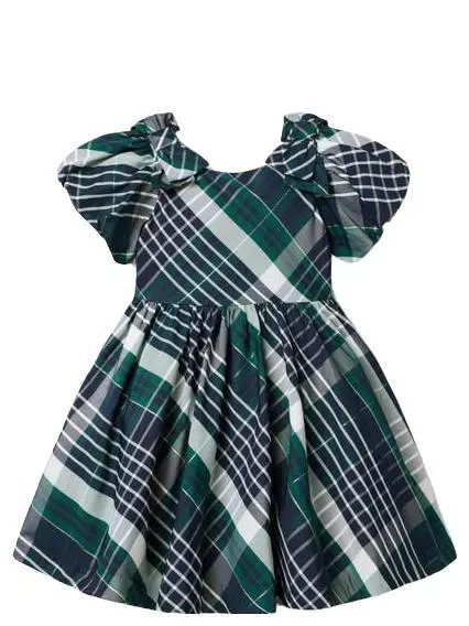 Janie And Jack Tartan Dress - Green