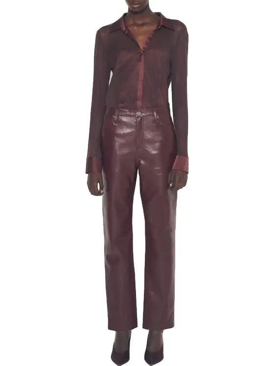 AS By DF Escapade Stretch Blouse - Port Wine