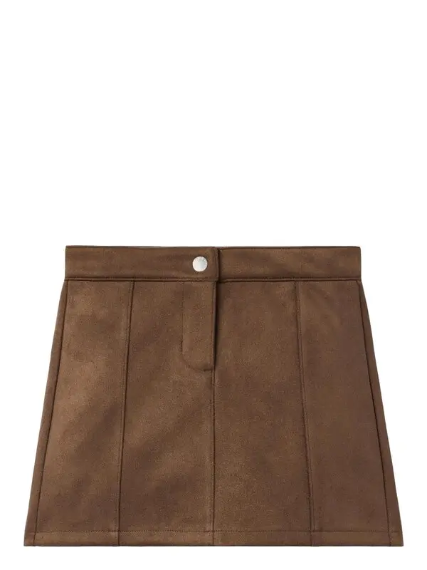 Janie And Jack Sueded Skirt - Brown