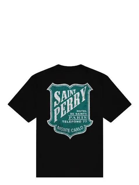 SAINT PERRY Hotel De Saints Tees - Black