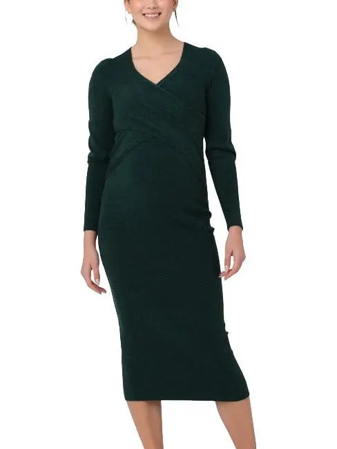 RIPE MATERNITY Heidi Nursing Knit Dress - Forest