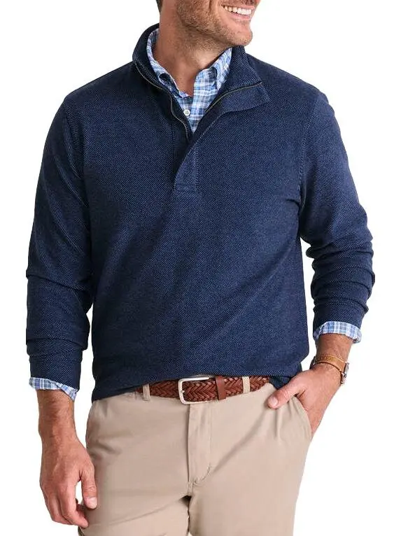Vineyard Vines Calmwater Quarter Zip Pullover - Deep Bay