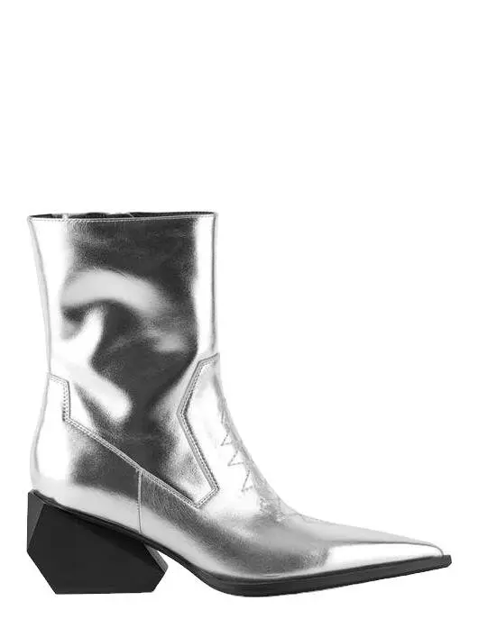 United Nude Ricky West Mid Boot - Silver