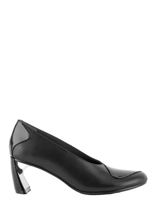 United Nude Zuma Dana Mid Heel Pumps - Black + Silver