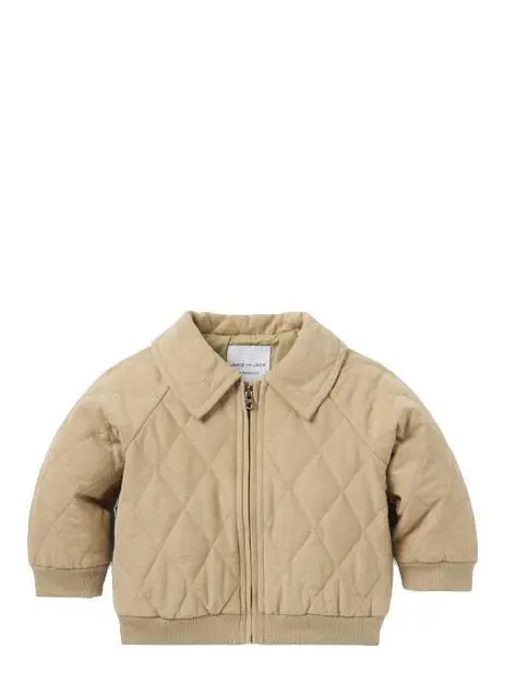 Janie And Jack Baby Quilted Jacket - Beige