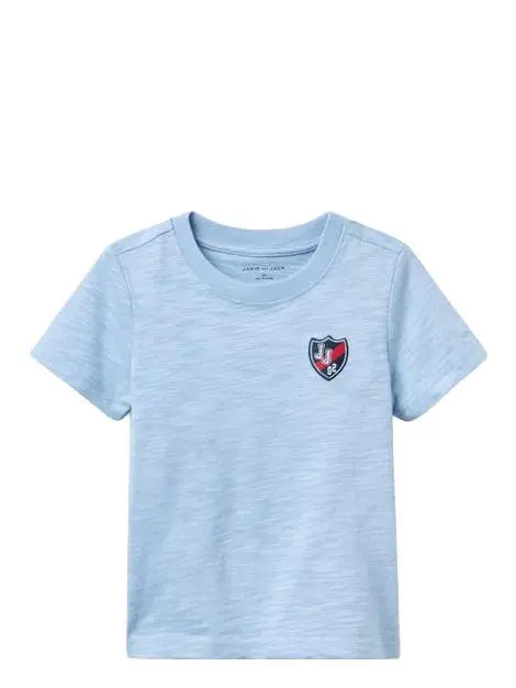 Janie And Jack The J&j Patch Slub Tee - Blue