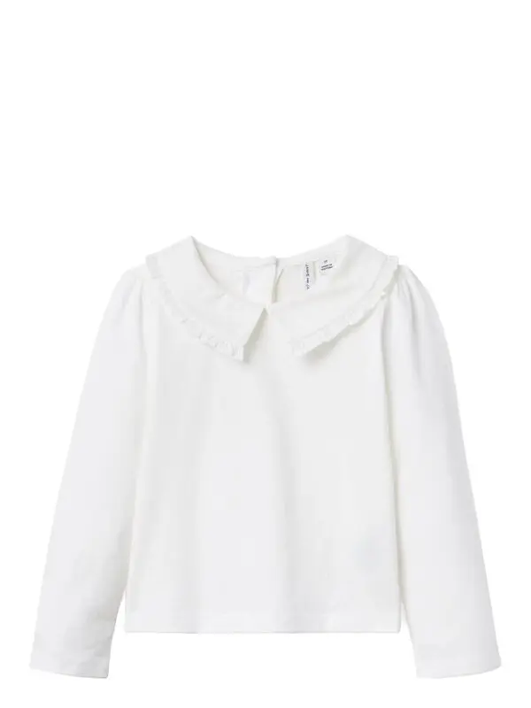 Janie And Jack Ruffle Collar Top - White